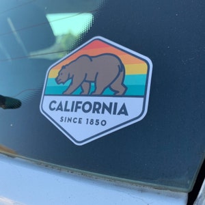 California Bear Waterproof Vinyl Sticker UV Resistant Decal | Etsy