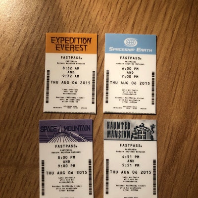 4 Pack MINI Custom Fastpass Waterproof Sticker Pack - Etsy