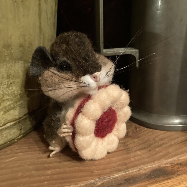 Needle Felted Mouse, Teddy Animals, Handmade, - Etsy