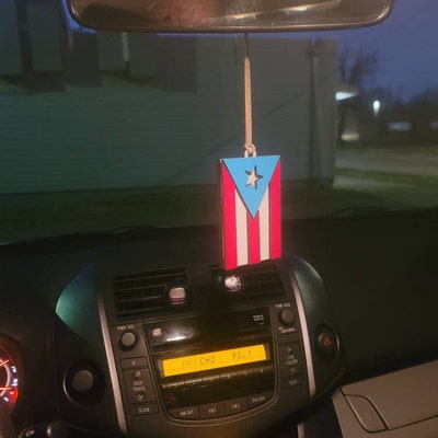 Puerto Rican Flag Rear View Mirror Accessory / Car Hanging Ornament ...