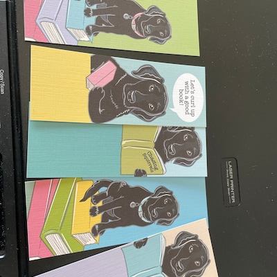 Black Lab Bookmarks Eco-friendly Set of 5 on Recycled Linen Paper - Etsy