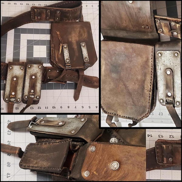 Utility Belt - Leather Hip Bag - Fallout Ammo Belt - Ammo Pouches ...