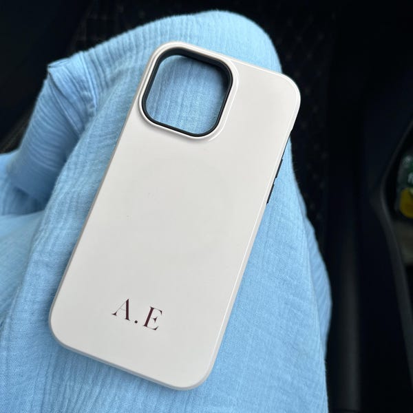 IPhone 16 Personalized Name Initial Red Toile iPhone Case, iPhone 16 ...