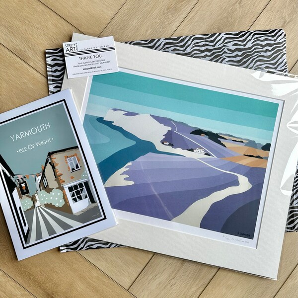 SEAVIEW (blue) Isle of Wight. Graphic Design Travel Poster. High ...