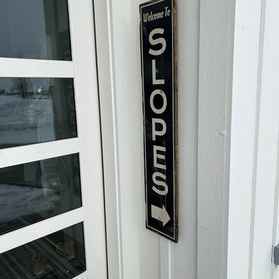 Slopes Signs, Wooden Slopes Sign, Ski Slopes Sign, Wooden Ski, Lodge ...