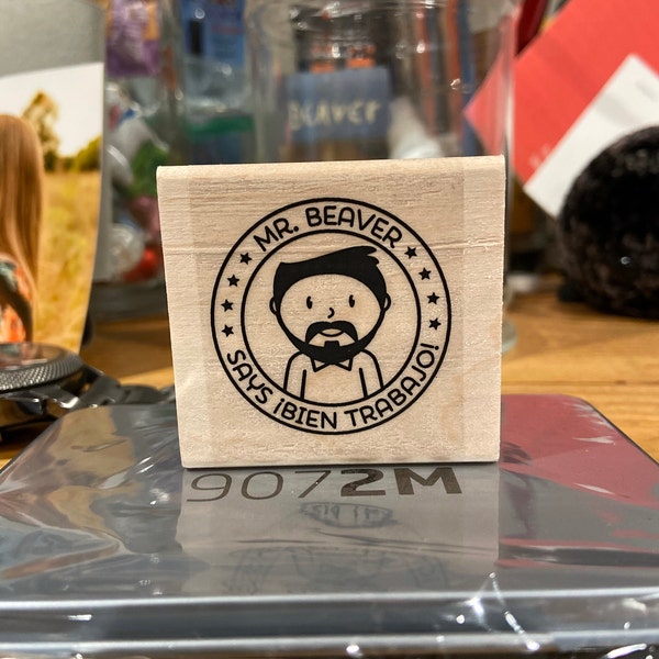 Personalized Male Teacher Rubber Stamp | Custom Classroom Design ...