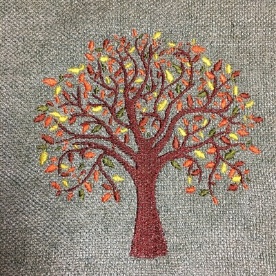 Autumn Fall Tree Embroidery Machine Design - Etsy