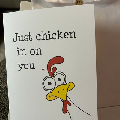 Just Chicken in on You Funny Greeting Card - Etsy