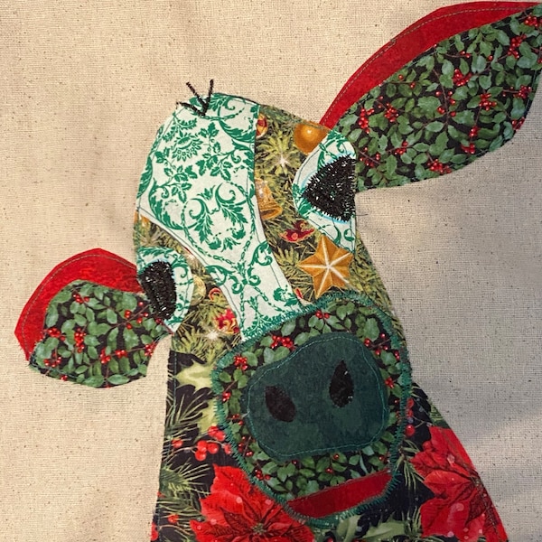 Cow Applique Pattern Daisy a Adorable Scrappy Dairy Farm Animal Scrap ...