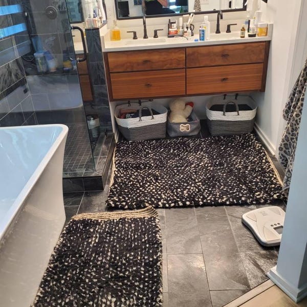 70% OFF* Handmade Pink and Yellow Wool Rug, Geometric Modern Area ...