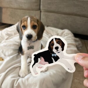 Personalized Dog Stickers Hand Drawn Custom Pet Sticker - Etsy