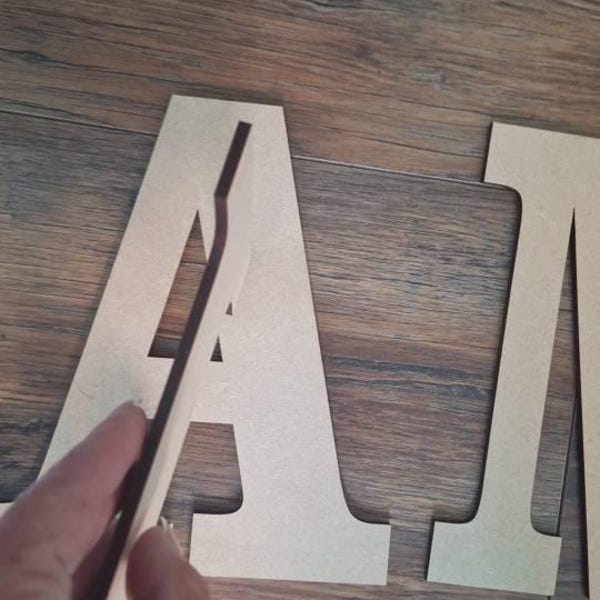Small Wooden Alphabet Letters A-Z MDF Premium Quality Laser Cut 4mm ...