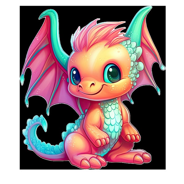 Frost Dragon Clipart, Commercial Use, PNG 300 DPI for Digital Download ...