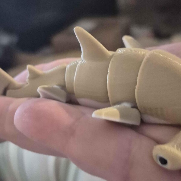 Articulated Mini Hammerhead Shark Fidget Toy - Unique 3D Printed Marine ...
