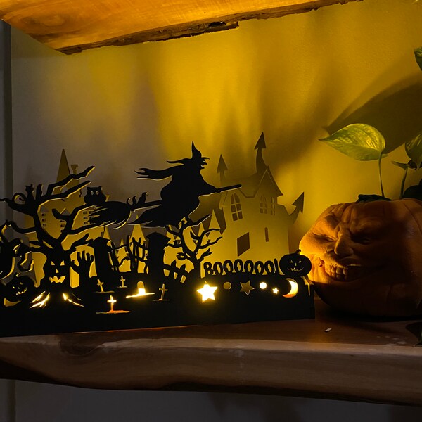 Personalized Halloween Candle Box - Halloween Centerpiece - Halloween ...