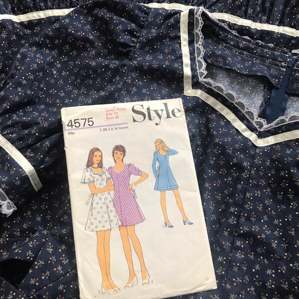 Vintage 90's, Front Button Dress in 2 Lengths Sewing Pattern Simplicity ...