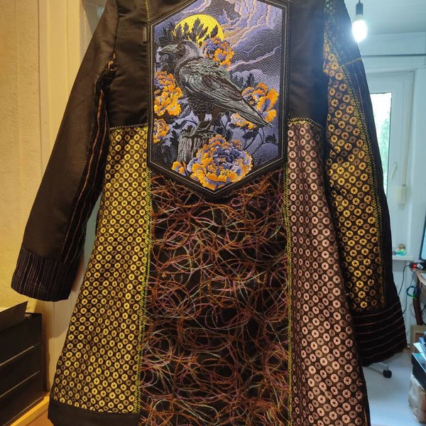 Raven Patch, Crow Patch, Creepy Goth Nature, Occult Patch, Iron on ...