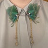 Silk Moth Butterfly Collar Clip Pins With Chains Collar - Etsy