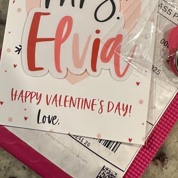 Custom Teacher Valentines Day Sticker + Valentines Gift for Teacher ...