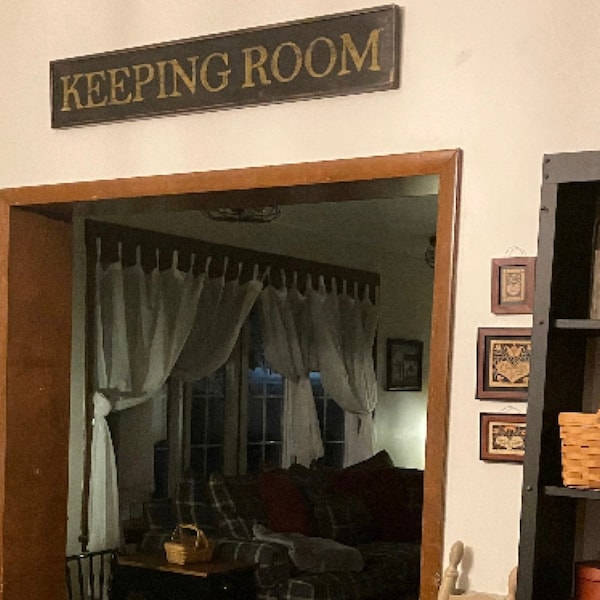 Primitive KEEPING ROOM Wooden Sign Custom Personalized Rustic - Etsy