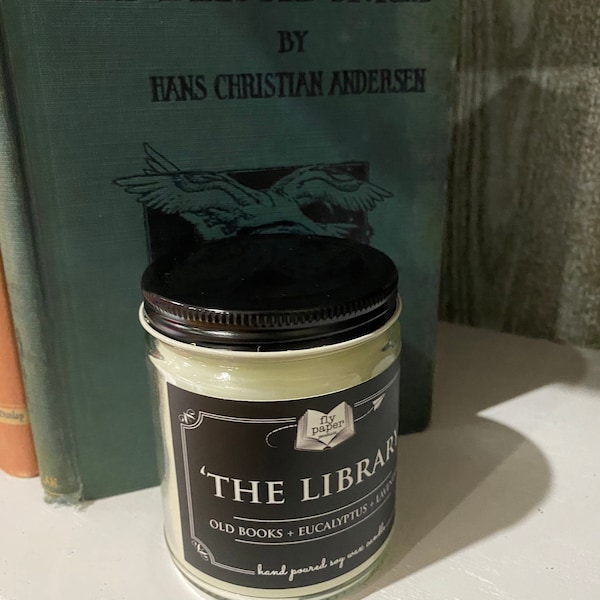 The Library Soy Candle - Old Books + Eucalyptus + Lavender as Seen on ...