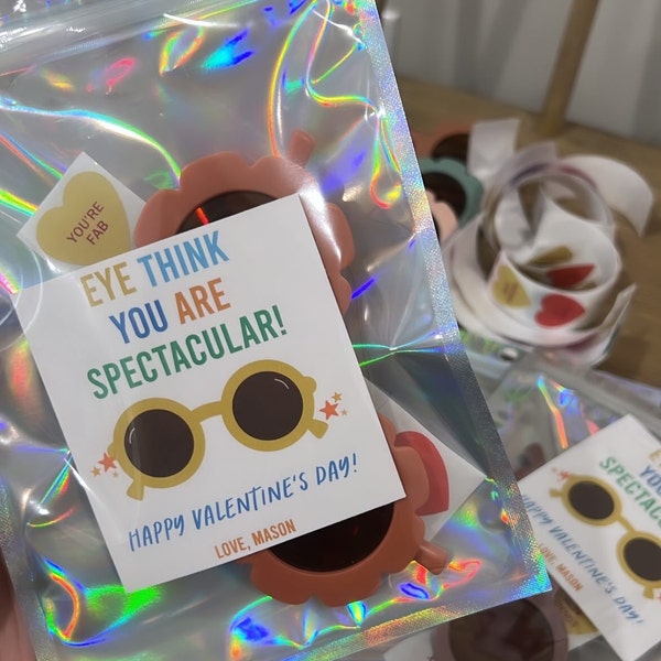 Printable Sunglasses Valentine Tag, You Are Spectacular, Valentines for ...