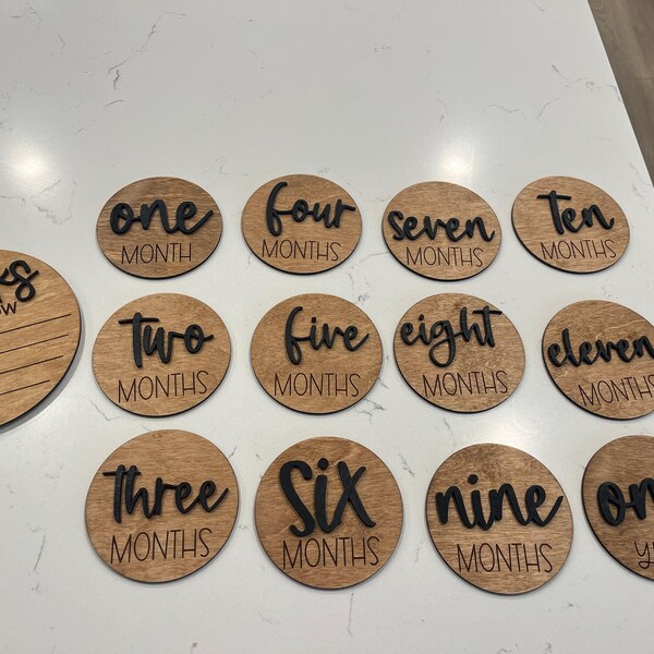 Hello Stat Disc birth Announcement Disc Baby Announcement New Baby Sign ...