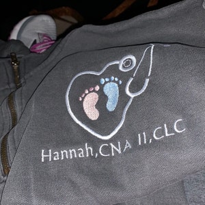 NICU Nurse Sweatshirt Personalized Baby Feet Monogram Quarter - Etsy