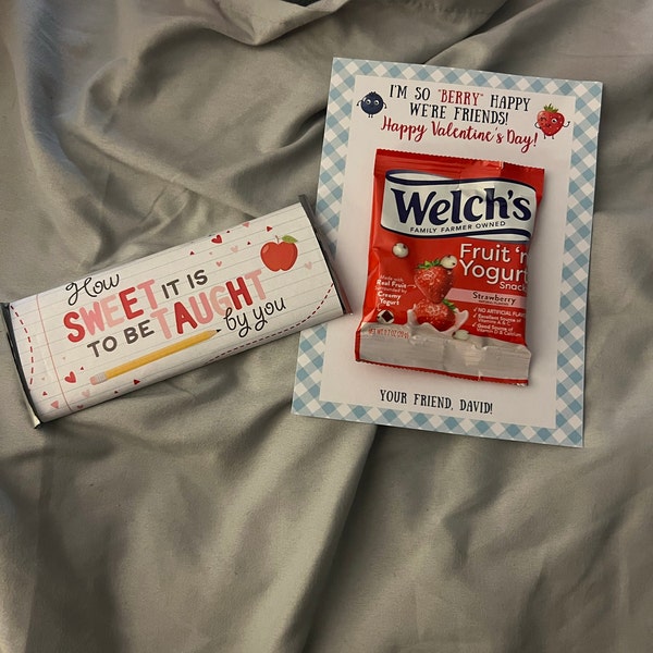 Teacher Valentines Day Gift, Teacher Chocolate Bar Wrapper, Printable ...