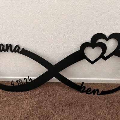 Personalized Wedding Gift for Couple Custom Infinity Sign Wedding Date ...