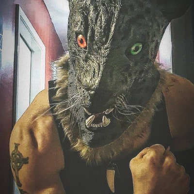 Latex Red Skinless Skull Mask With Chest Piece for Halloween - Etsy UK