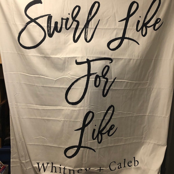 Custom Backdrop, Quote Backdrop, Wedding Vow Backdrop, Calligraphy ...