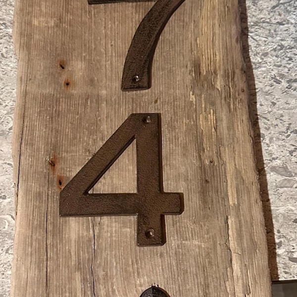 Cast Iron House Number, Rustic House Number(s), Home Numbers, Number ...