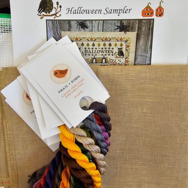 Halloween Sampler Floss Pack | Hand Dyed, 6 Strand Embroidery Floss ...