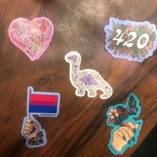 Bisexual Flag Sticker |stickers for Hydroflask | Pride Stickers ...