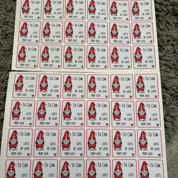 Die Cut Cute Penguin Present Gift Tag Christmas Packaging Stickers ...