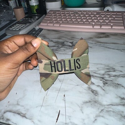 Personalized Army ACU Nametape Bow Army Bow Deployment - Etsy