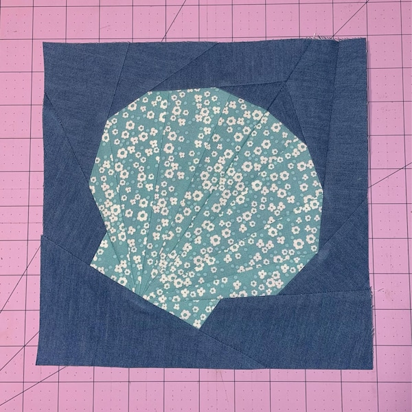 Clamshell Quilt Block Pattern: 4 Sizes, Foundation Paper Piecing (PDF ...