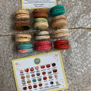 French Macarons 12 Macarons Box Cookies ICE PACK assorted/choose Your ...