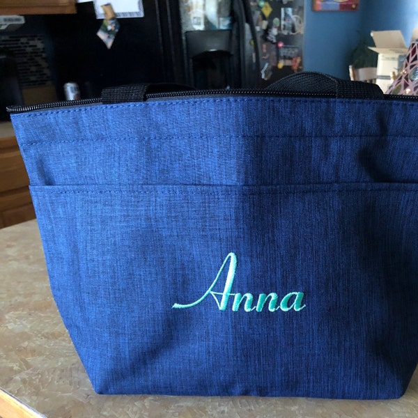 Personalized Insulated Lunch Tote, Monogrammed Lunch Cooler Bag Tote ...
