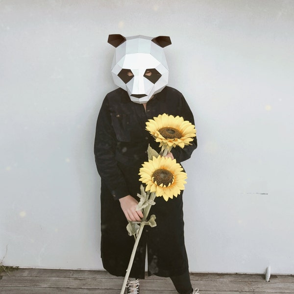 Cute Panda Mask, DIY Gift Idea, DIY Printable Animal Mask, Instant Pdf ...