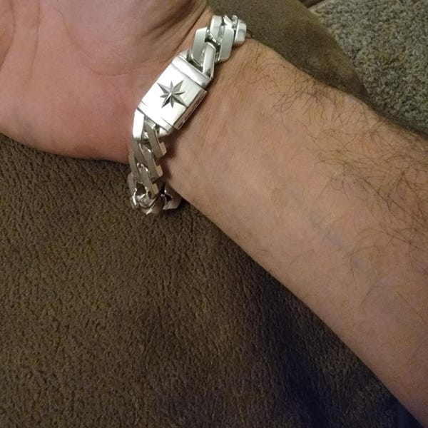 12mm Silver Miami Cuban Chain. Stunning Solid 925 Sterling Silver Links ...