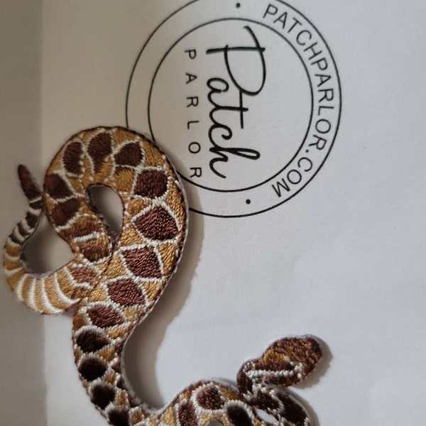 Snake Applique Patch - Western Diamond Reptile Embroidered Badge 3 ...