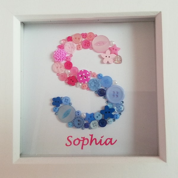 Rainbow Button Box Frame 18cm X 18cm - Etsy