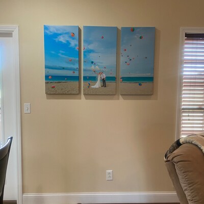 Your OWN Photos on Canvas Split 3 Panels Canvas Wall Art - Etsy