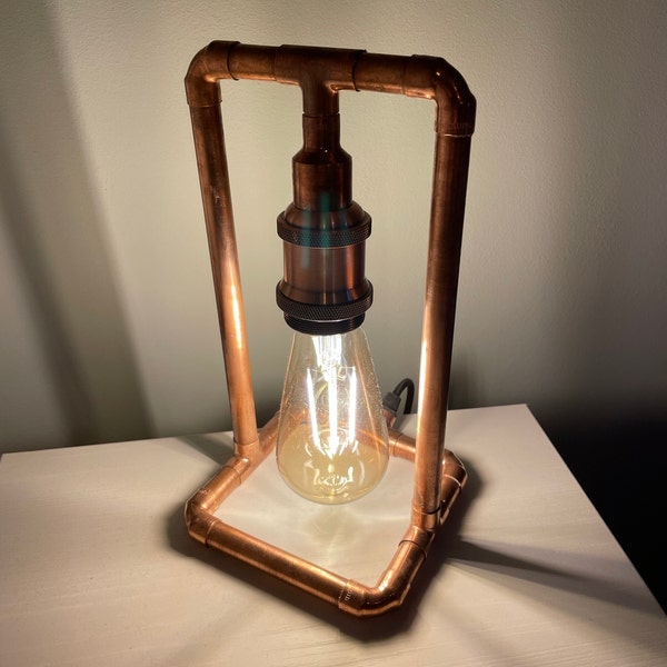 Handmade Copper Pipe Lamp - Etsy UK