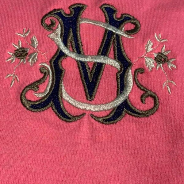 Interlocking S and M Embroidery Monogram Design for Machine Embroidery ...