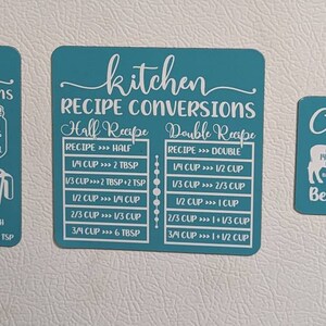Farmhouse Printable Wall Art Kitchen Measurement Conversions - Etsy
