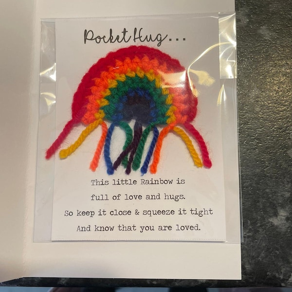 Pocket Hug Rainbow, Multiple Colour Choices. Crochet. - Etsy UK