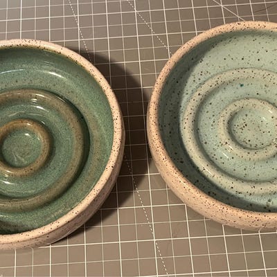 Slow Feeder 1/3 Dip Handmade Ceramic Dog Bowl - Etsy